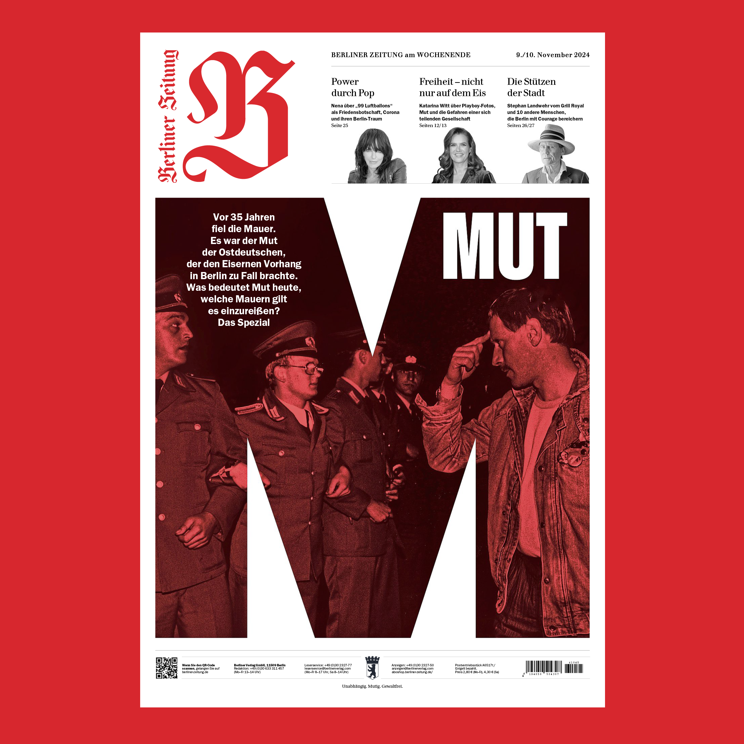 Cover Berliner Zeitung, 2024 | Raban Ruddigkeit, Creative Director ...